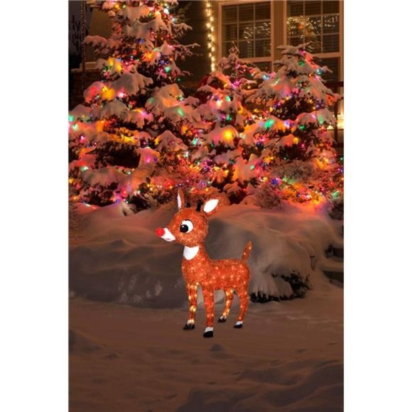 Holiday | Lighted Rudolph Outdoor Decor 26inch Lawn Ornament | Poshmark
